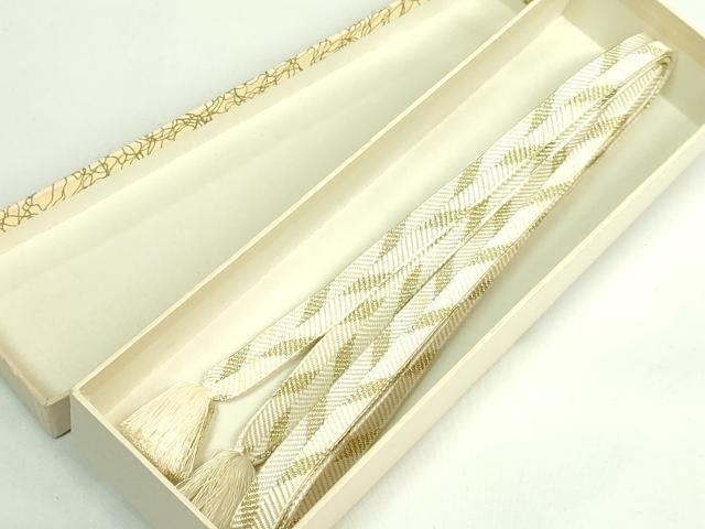 平和屋本店○極上 有職組紐道明 帯締め 笹浪組 金糸 宮内庁御用 国立