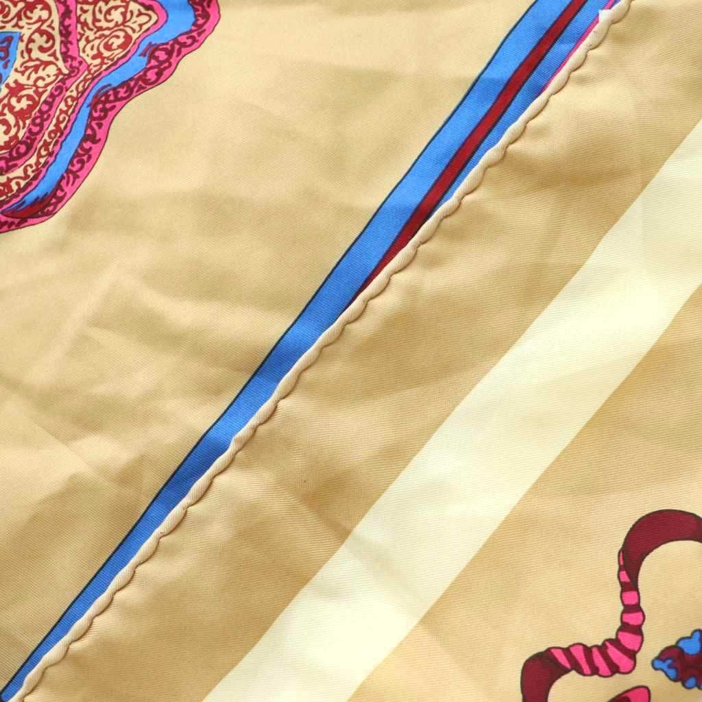 マニプリ manipuri スカーフ シルク 総柄 88×88 アウトレット ベージュ