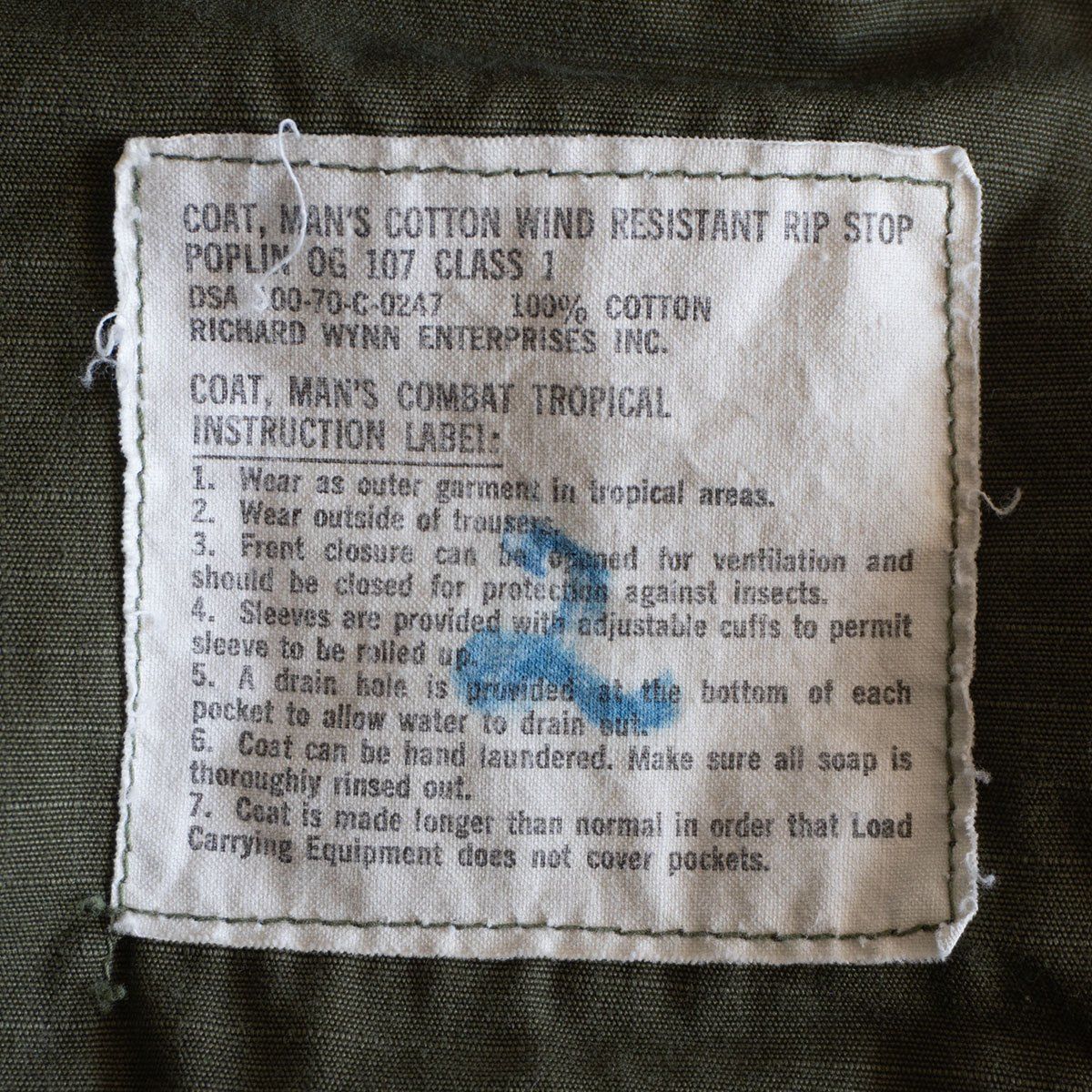 【雰囲気抜群/70s】US ARMY【5th ジャングルファティーグジャケット】MEDIUM SHORT リップストップ 25120131 ...