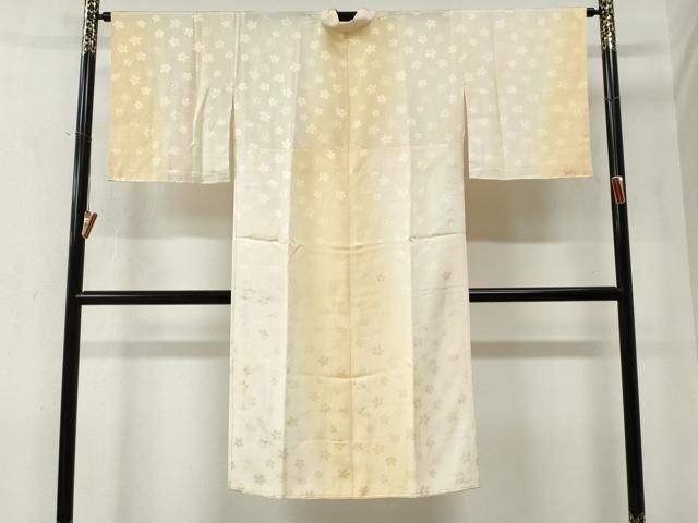 平和屋着物○長襦袢 無双仕立て 舞桜地紋 暈し染め 正絹 逸品 未使用