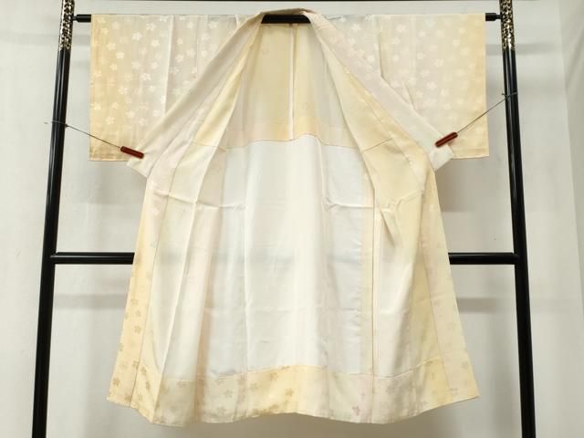 平和屋着物○長襦袢 無双仕立て 舞桜地紋 暈し染め 正絹 逸品 未使用