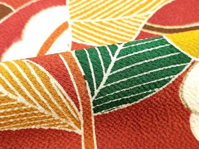 平和屋着物□上質な小紋 草花文 鬼しぼ縮緬 正絹 逸品 DABA5127cd