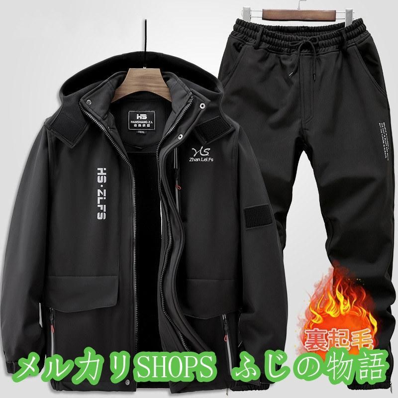 セットアップ メンズ 上下セット 裏起毛 迷彩服 作業服 防水 ジャケット アメカジ パンツ アウター 暖かい フード付き 防風 秋冬 セットアップ メンズ 上下セット 裏起毛 迷彩服 作業服 防水