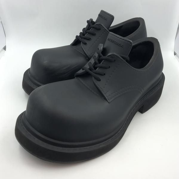 中古】BALENCIAGA 717805 STEROID ダービーシューズ EVA ブラック