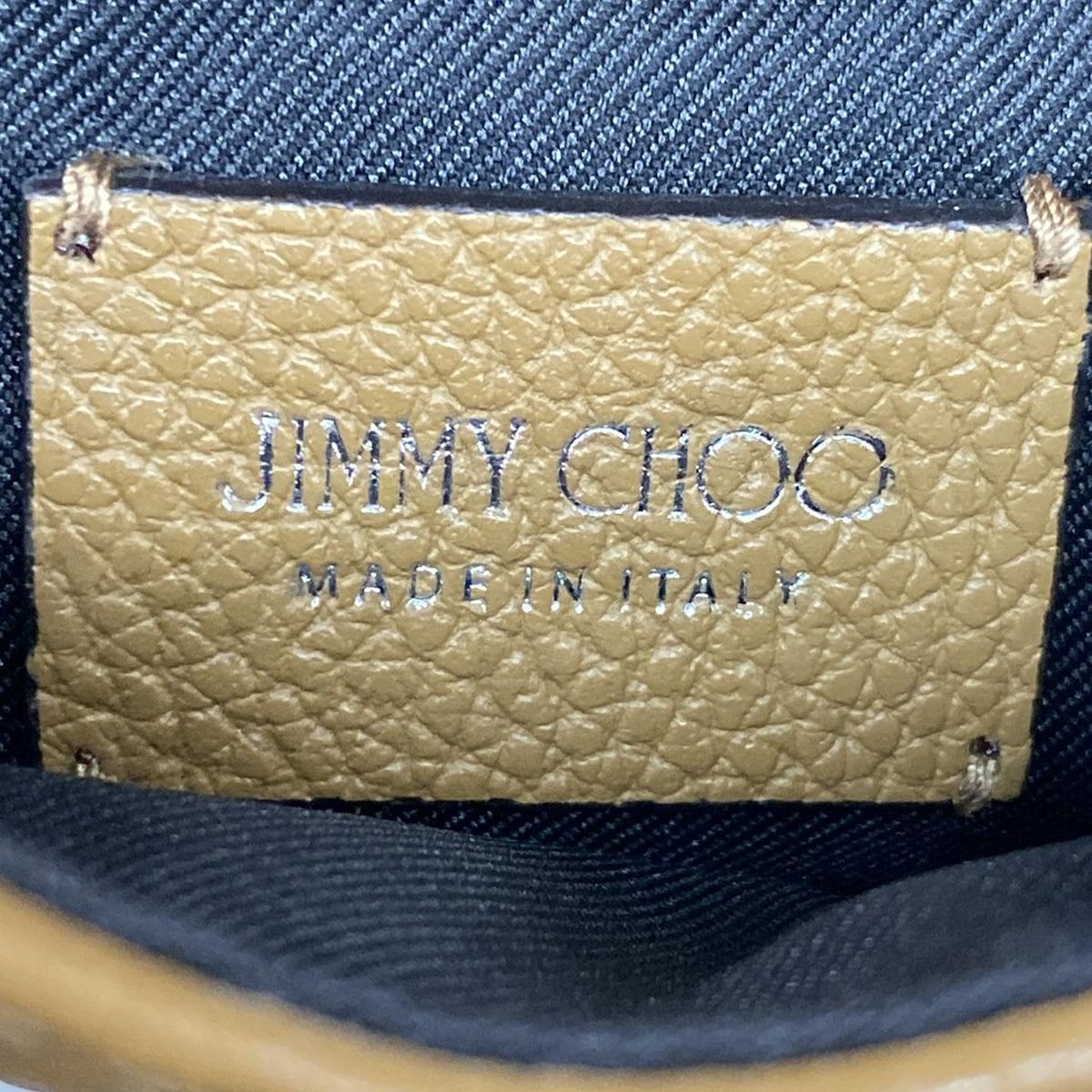 JIMMY CHOO(ジミーチュウ) ショルダーバッグ - ブラウン スタッズ/ストラップ着脱可/ミニバッグ/ホログラムシールなし レザー ...