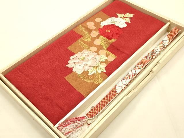 平和屋本店○IKKO 和装小物 帯締め・帯揚げセット 高麗組 綾出し 刺繍