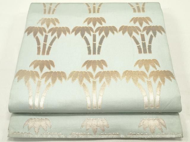 平和屋着物○西陣 川島織物 六通柄 本袋帯 笹竹文 金銀糸 正絹 逸品