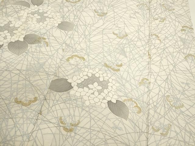 平和屋着物＊夏物 訪問着 絽 紫陽花 金銀彩 正絹 逸品 CABB2261ze