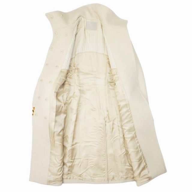 美品 バリー BALLY ウールメルトン ロングコート ベロアトリム