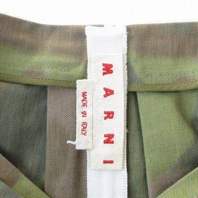 マルニ MARNI 美品 スカート タック ギャザー フレア イタリア製 カモ