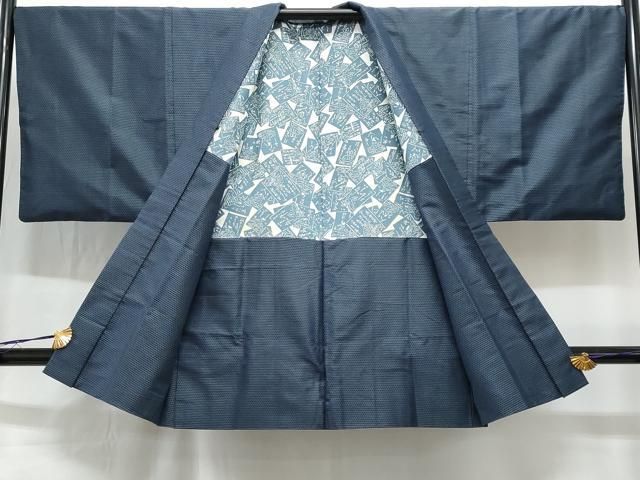 平和屋着物□男性 紬 アンサンブル 90亀甲 正絹 逸品 CABA7836fb