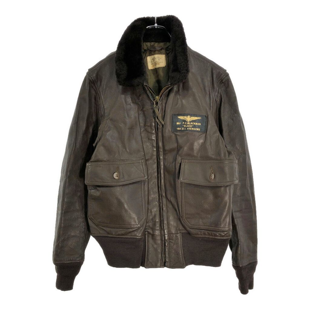70年代 米軍実物 U.S.AIRFORCE USAF G-1 フライトジャケット ヴィンテージ ミリタリー ブラウン(メンズ 42)中古 ...