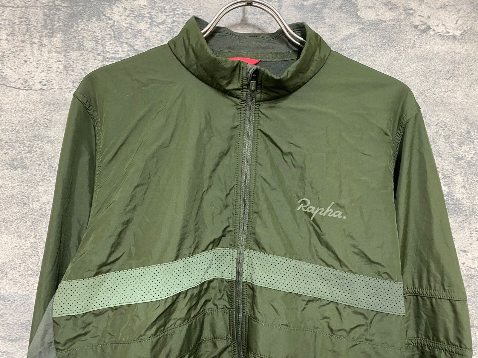 JP267 ラファ Rapha LONG SLEEVE BREVET WINDBLOCK JERSEY 長袖 サイクルジャージ カーキ XL ...