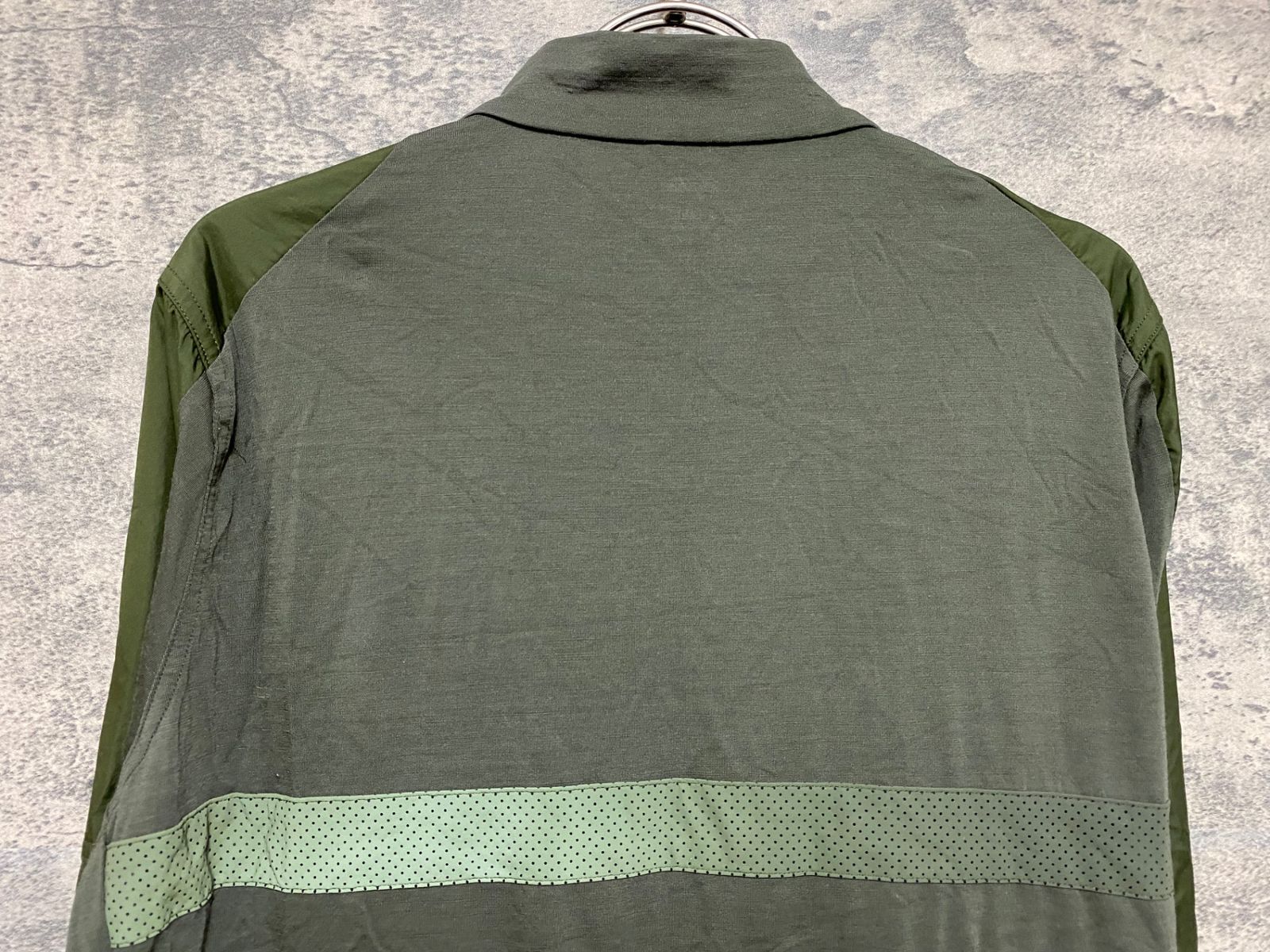 JP267 ラファ Rapha LONG SLEEVE BREVET WINDBLOCK JERSEY 長袖 サイクルジャージ カーキ XL ...