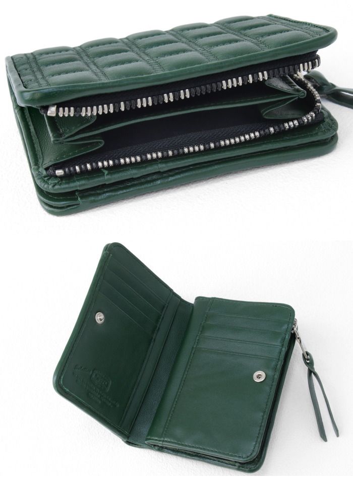 ソラチナ SOLATINA シープレザーキルティングミドルウォレット SW