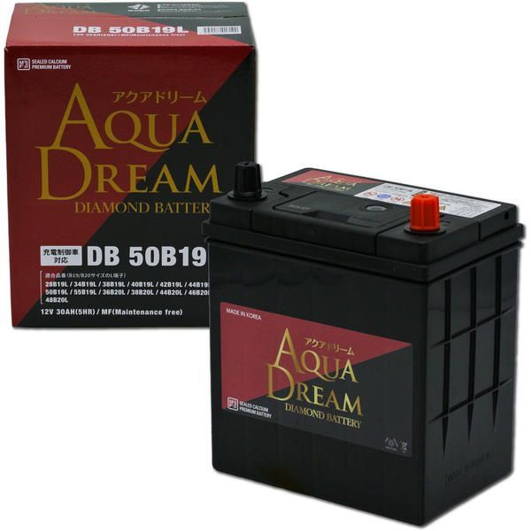 AQUA DREAM DB-50B19L 国産車用( ´艸`) 充電制御車対応バッテリー(^ ^)/ DIAMOND BATTERY (主な ...