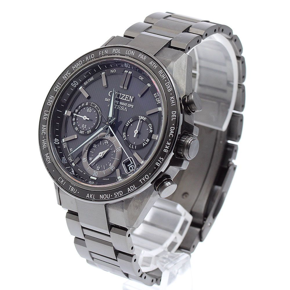 シチズン CITIZEN F950-0029S01/CC4055-65E アテッサ サテライトウェーブ GPS ソーラー電波 メンズ 良品 箱 ...