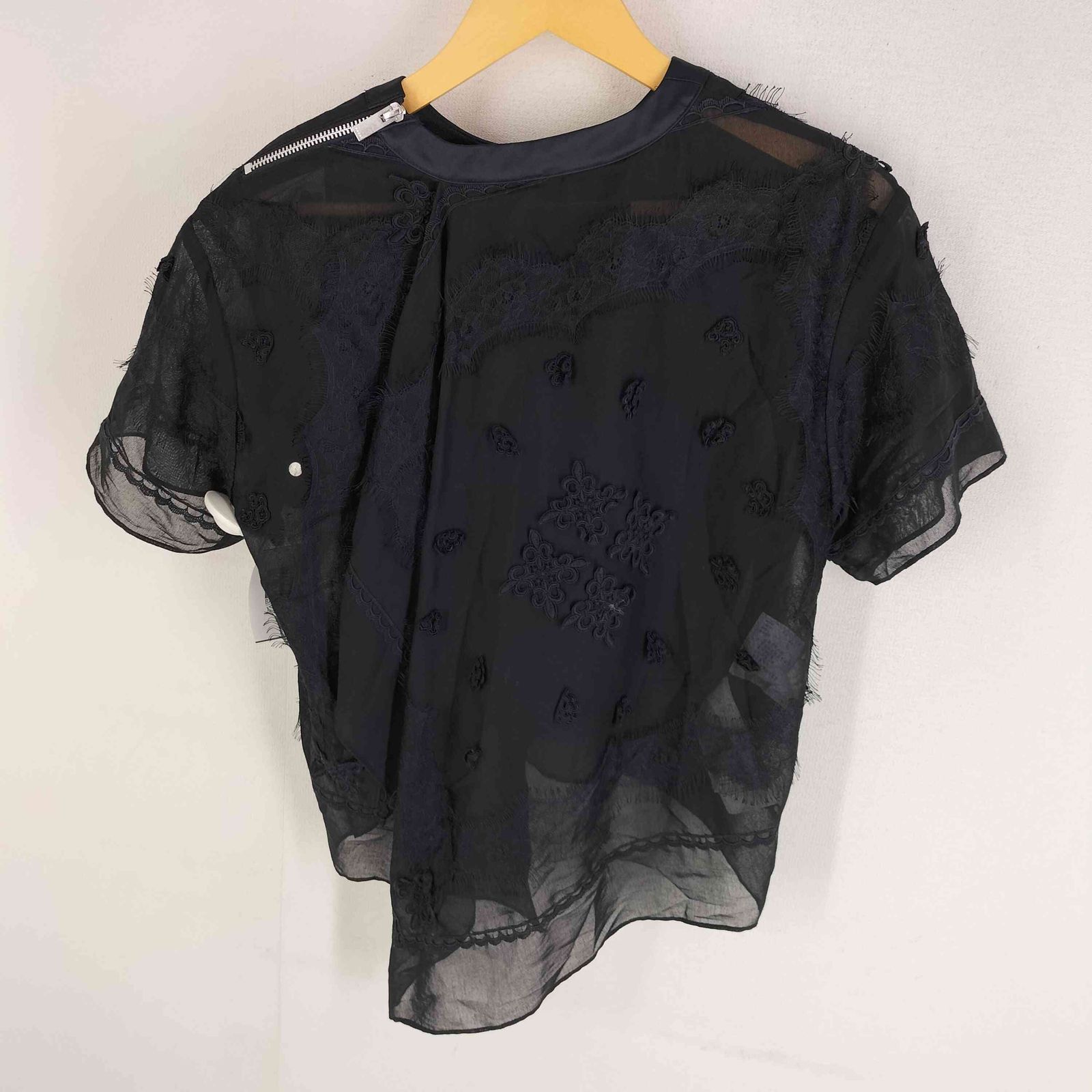 サカイ Sacai 2022SS ショルダージップ シアーカットソー 001