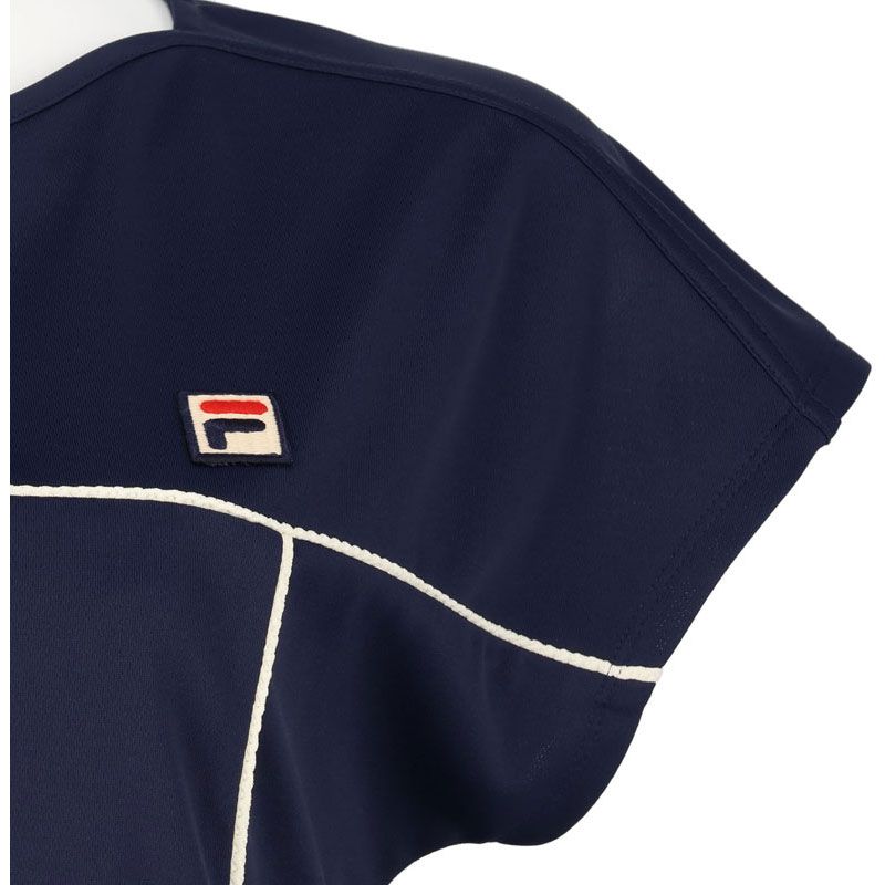 FILA フィラ ゲームシャツ テニス ゲームシャツ (el0220-20z)、ネイビー