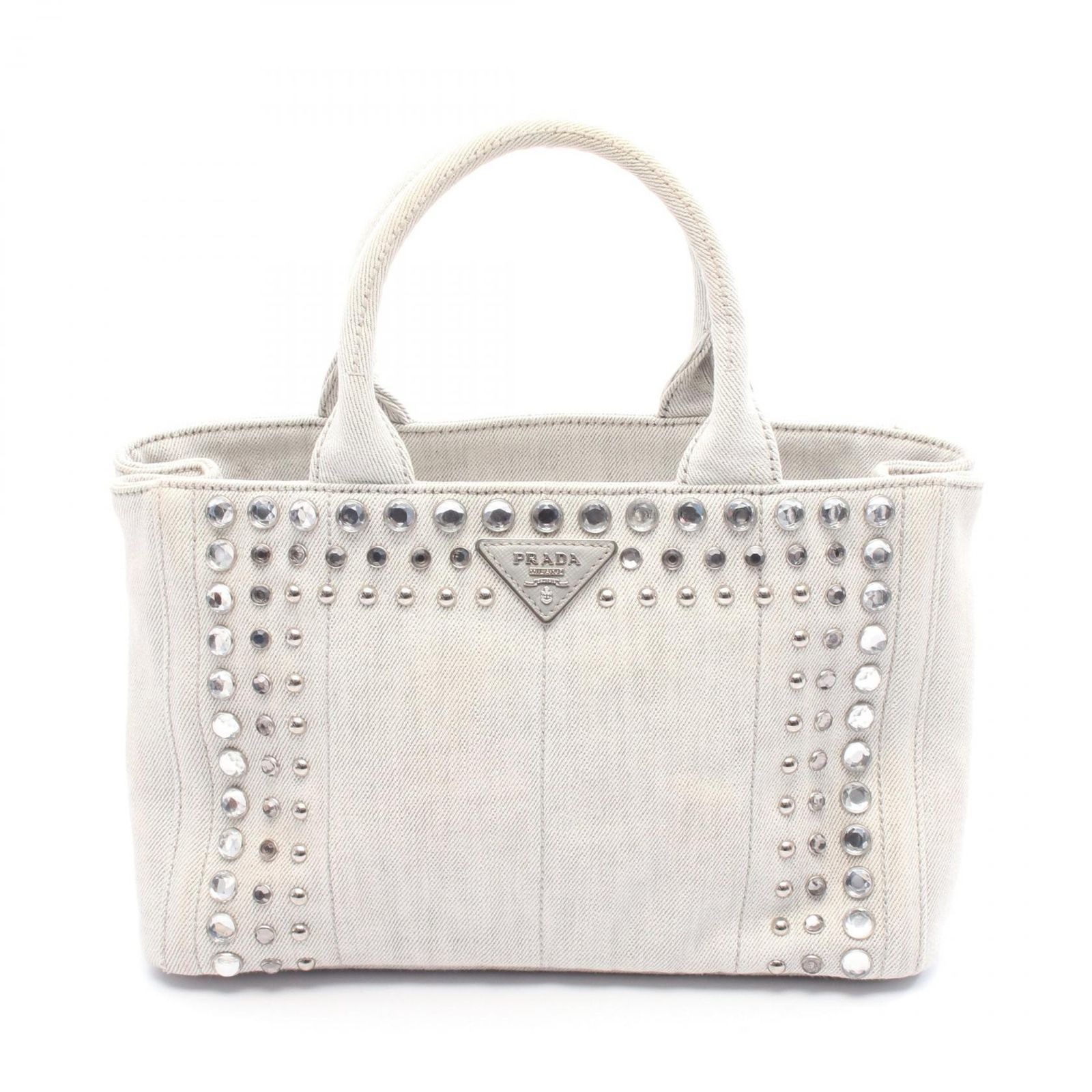 プラダ PRADA トートバッグ CANAPA カナパ B2439O ライトグレー デニム
