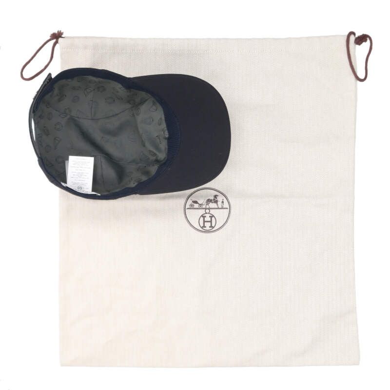 エルメス マイルス・ジャンプ バッジ装飾キャップ メンズ 60 ※12/28～1