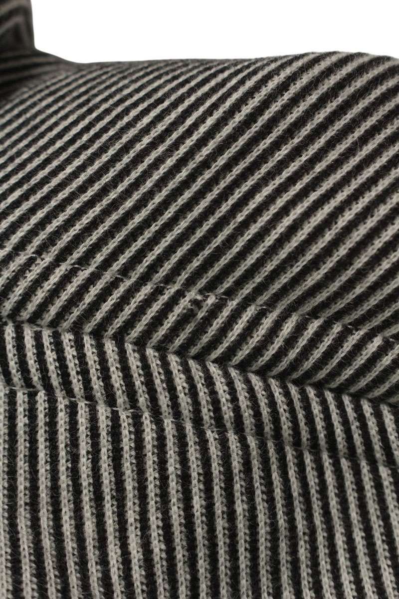 リミフゥ LR-J16-009 ストライプ柄フーデッドブルゾン レディース S