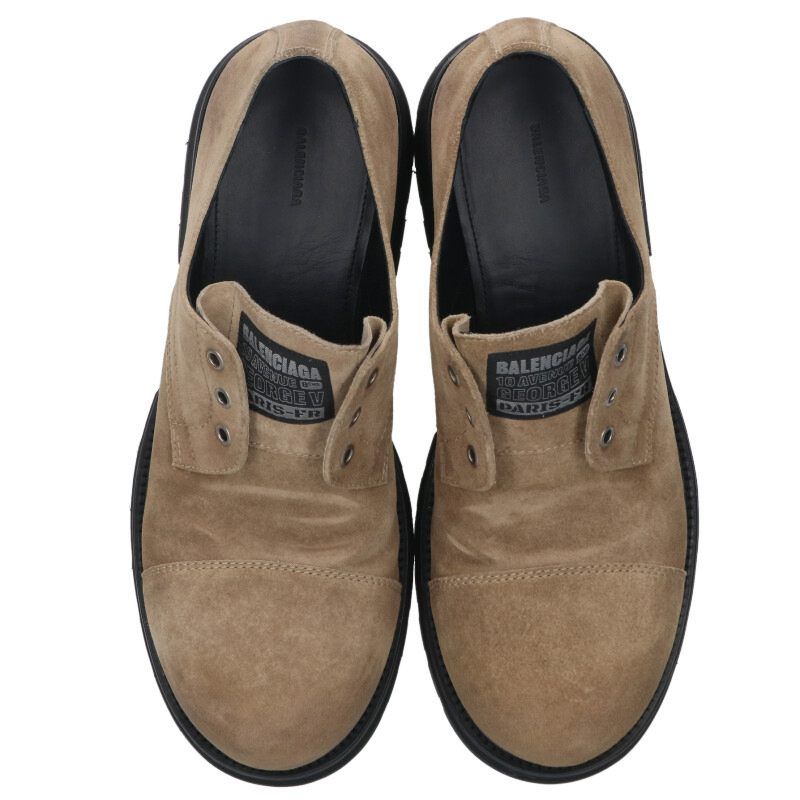バレンシアガ 844932 トラックダービースエードシューズ メンズ 42 ※12