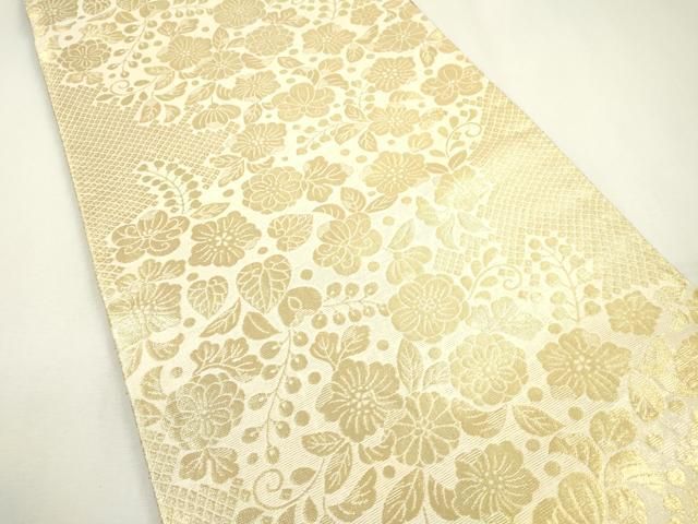 平和屋着物▽両面 全通柄袋帯 辻が花 金糸 正絹 逸品 DAAZ6635fe