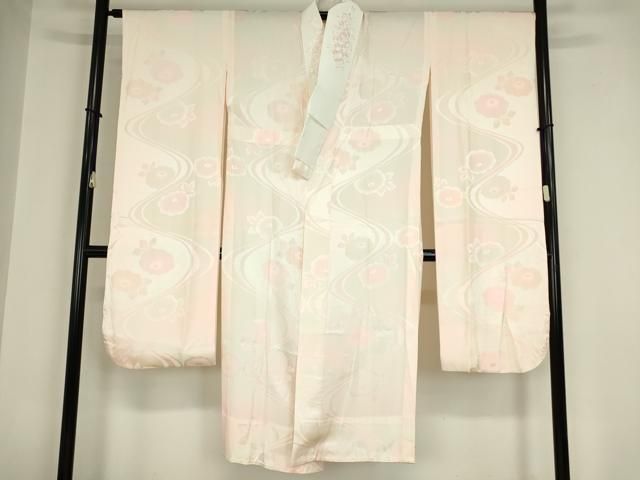 平和屋着物○長襦袢 無双仕立て 流水枝梅文 人気 半衿刺繍 正絹 逸品