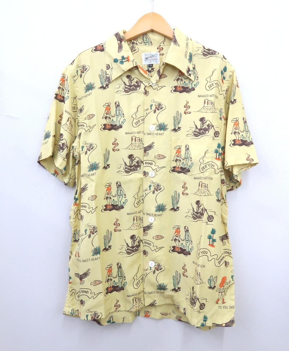 ★2642☆WESTRIDE ウエストライド 23SS TX SOUVENIR SHORT SHIRTS シャツ 美品 36 - メルカリ