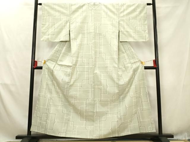 平和屋着物□本場大島紬 7マルキ 幾何学文様 正絹 逸品 AABD1492ma