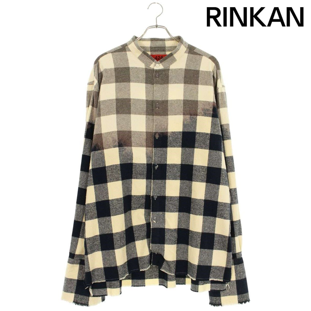 フォートゥーフォー 424 TUNIC チェック長袖シャツ メンズ 54 ※12/28