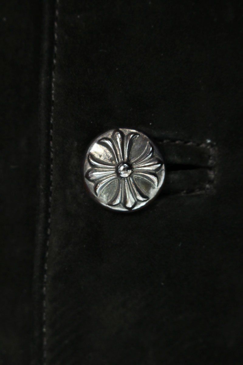 クロムハーツ クロスボールボタンスウエードレザーベスト レディース M