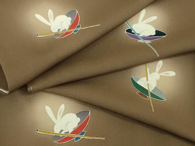 平和屋2□極上 小紋 兎 うさぎ 逸品 3kh1439 兎 うさぎ 逸品 小皿