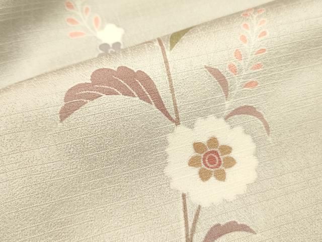 平和屋着物□訪問着 駒刺繍 草花 暈し染め 金彩 正絹 逸品 DABA6293op