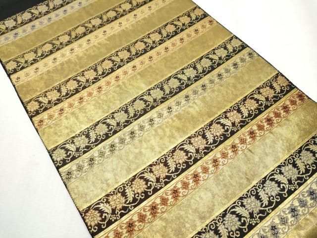 平和屋着物○西陣織 陰山織物謹製 箔屋清兵衛 六通柄袋帯 名物裂間道