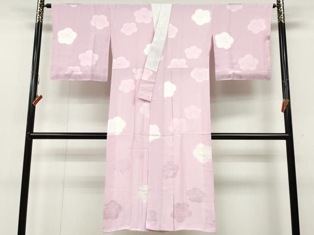 平和屋着物○長襦袢 袷 舞梅文 正絹 逸品 CABA8339ut