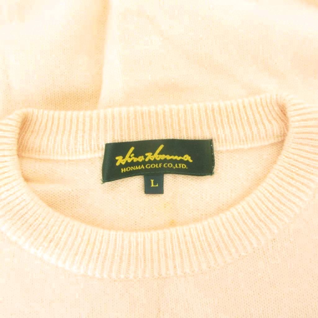 本間ゴルフ ニット セーター 長袖 カシミヤ L ベージュ /KR - メルカリ
