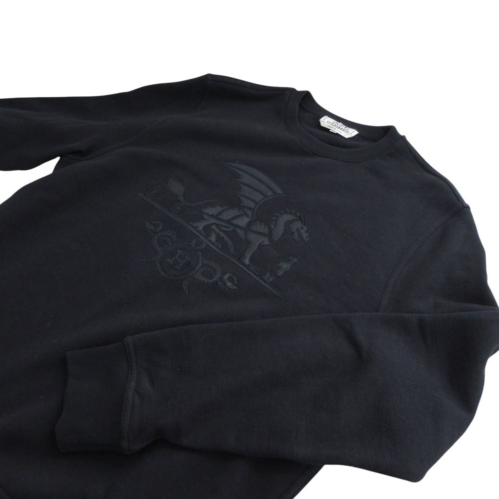 美品 HERMES エルメス エクスリブリス ドラゴン クルーネック