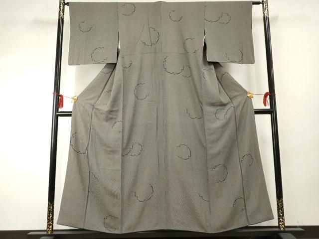 平和屋着物○江戸小紋 雪輪文 竹縞 正絹 逸品 AABF1010cs - メルカリ