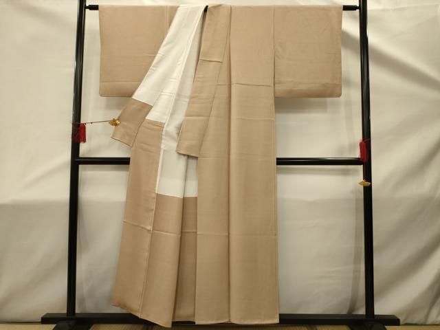 平和屋着物□上質な色無地 浮舟 紋意匠 洗柿色 正絹 逸品 AABD5458sx