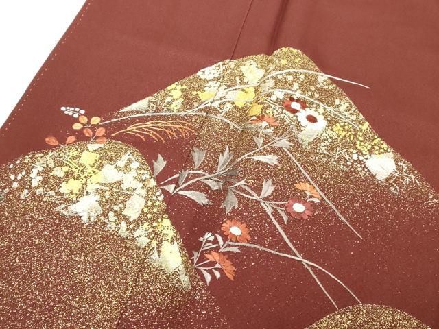 平和屋着物□訪問着 刺繍 重ね山文 暈し染め 金銀彩 正絹 逸品