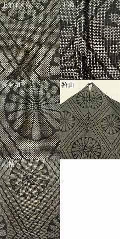 平和屋着物▽本場大島紬 カタス9マルキ 菱花文 正絹 逸品 AABE5603fy