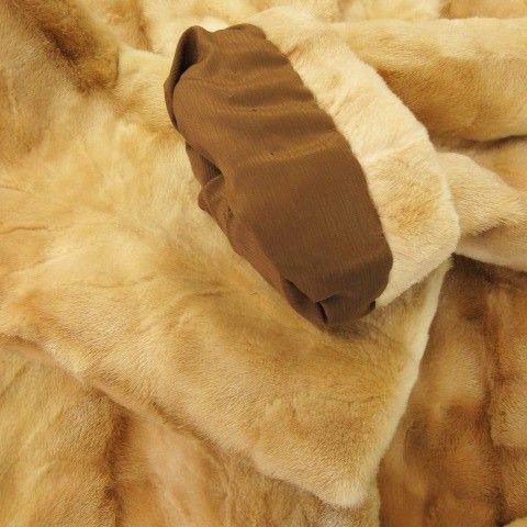 【中古】WISTERIA ファーコート ミンク 毛皮 ロング丈 40 L 茶 ライトブラウン ライン /MN21 ■GY18 レディース WISTERIA ファーコート ミンク 毛皮 ロング丈 40 L 茶 ライトブラウン