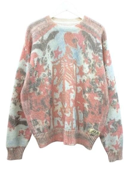 【中古】パークスアンドミニ パム P.A.M PERKS AND MINI ニット 総柄 アルパカ混 2025AW マルチカラー パークスアンドミニ パム P.A.M PERKS AND MINI ニット 総柄 アルパカ