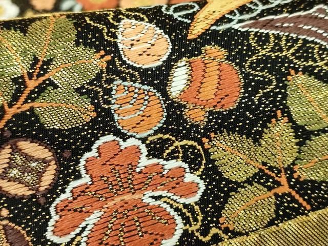 平和屋着物○極上 西陣 河合美術織物謹製 六通柄袋帯 唐織 豊明錦