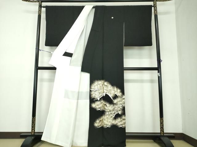 平和屋着物○国際的伝統工芸作家 十二代・藤林徳扇 苑寿 黒留袖 総駒