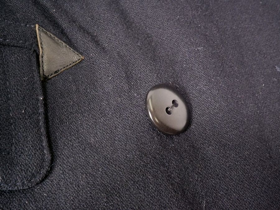 Nigel Cabournナイジェル ケーボン MILITARY PEA COAT レザー切替ウールミリタリーPコート【46 ...