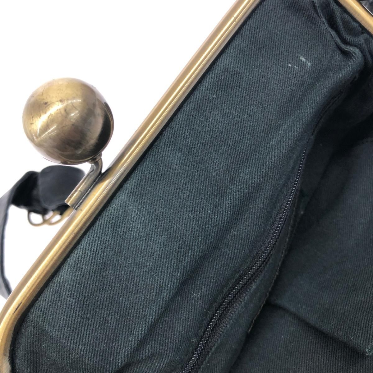 Ampersand アンパサンド がま口ショルダーバッグ レザー ブラック レディース / 240001179492 - メルカリ