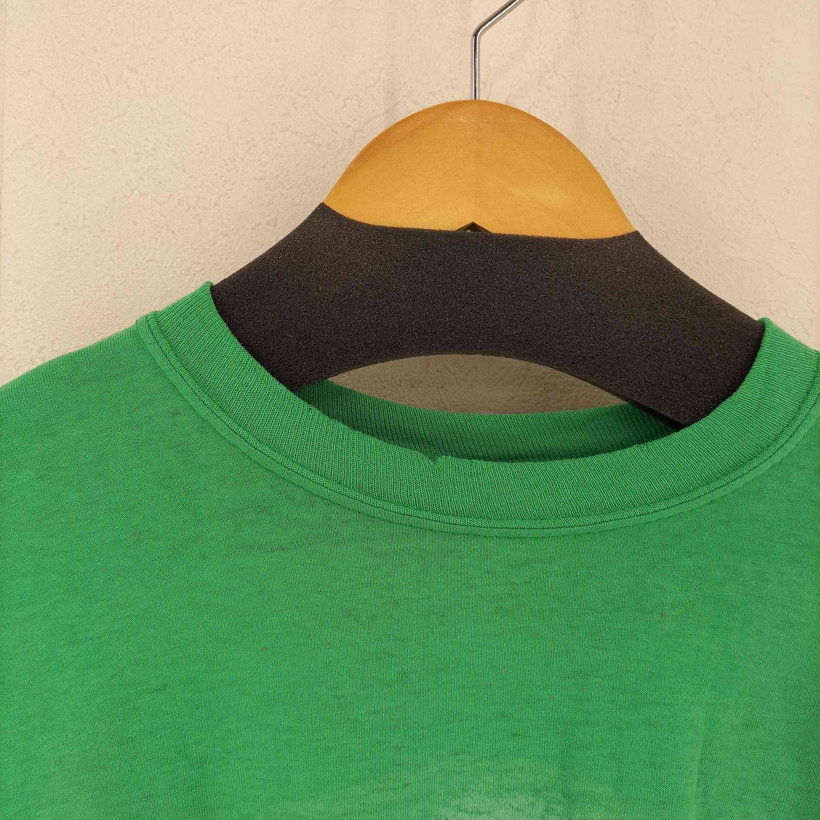 USED古着(ユーズドフルギ) 90s 袖裾シングルステッチ カラー切替 プリント クルーネックTシャツ メンズ import：XL 【中古】【ブランド古着バズストア】 ユーズドフルギ USED古着 プリントクルーネックTシャツ メンズ 表記無